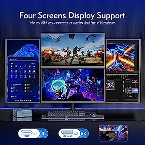 GEEKOM Mini PC Mini IT12, 12th Gen Intel i5-12450H NUC12 Mini Computers(8 Cores,12 Threads) 16GB DDR4/512GB PCIe Gen 4 SSD Windows 11 Pro Desktop PC Support Wi-Fi 6E/Bluetooth 5.2/USB 4.0/2.5G LAN/8K