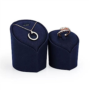 GLigeT Jewelry holder Ring Display Stand Round Showcase Jewelry Organizer Holder for Rings Trade Show Countertop Ring Bearer for Women Jewelry display (Color : C)