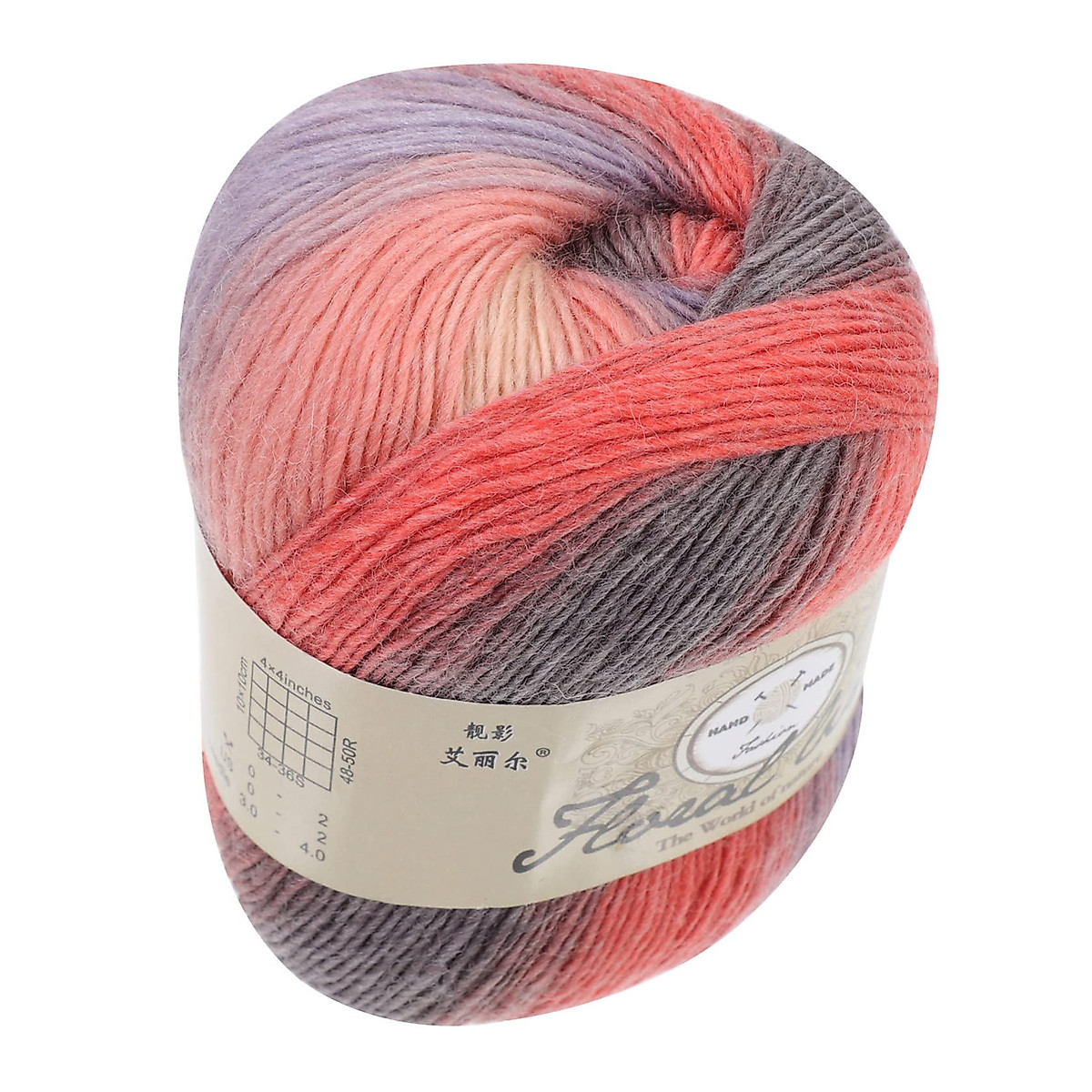 FAVOMOTO Wool Rainbow Yarn 1 Roll Gradient Yarn Knitting Wool Crochet Yarn Wool Yarn Woolen Yarn Fancy Rainbow Yarn Sock Woolen Thread Embroidery Thread Rug Yarn