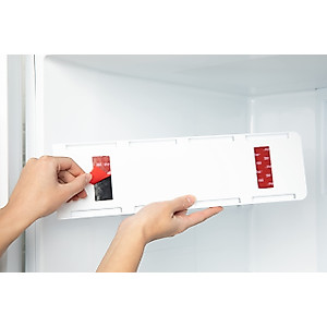 Yogurt Fridge Organizer - Holds up to 4 Wide-Mouth Vegan and Greek Yogurt Cups Each - Peel and Stick Slider Shelf for Small Refrigerator Spaces