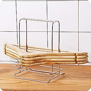 Clothes Hanger Organizer Rack Sturdy Stainless Steel Free Standing Clothes Caddy Storage Rack Holder Stacker for Wardrobe Closet & Room Tidier Laundry Rooms Drying Rack (1)