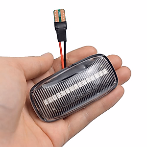 Hacreyatu For-Nissan Skyline R34 Almera N15 N16 Pulsar Maxima QX Sunny G10 Primera P11 P12 Car Led Dynamic Side Marker Turn Signal LightLed (Clear)