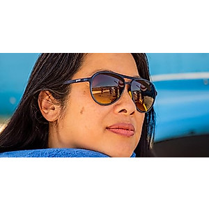 Goodr Frequent Skymall Shoppers Blue Aviator Running Sunglasses, Glare Reducing Blue Polarized Gradient Lenses, UV400 Protection Block, Frame Constructed to Eliminate Slip & Bounce, Large