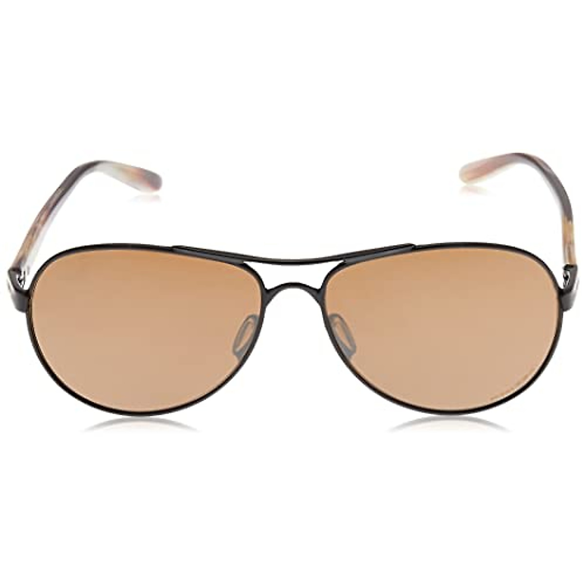 Oakley Women's OO4108 Tie Breaker Pilot Sunglasses, Polished Black/Prizm Tungsten, 56 mm