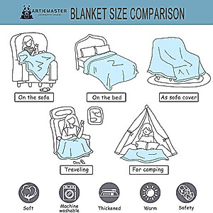 ARTIEMASTER Dark Wild Forest Mushrooms Customized Blanket Soft and Lightweight Flannel Throw Suitable for Use in Bed, Living Room and Travel 80"x60" for Audlt