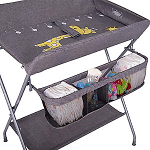 Kinfant Portable Baby Changing Table - Folding Diaper Station Nursery Organizer for Infant