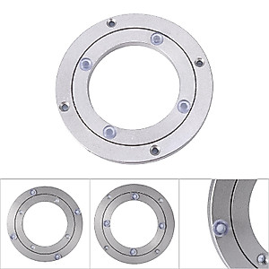 Rotating Bearing Plate, Rotating Heavy Duty Aluminium Alloy Rotating Bearing Plate Turntable Round Dining Table(4 inch*H8.5MM)