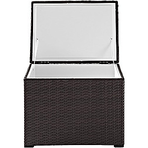 Crosley Furniture Palm Harbor Outdoor Wicker 60-Quart Cooler - Brown