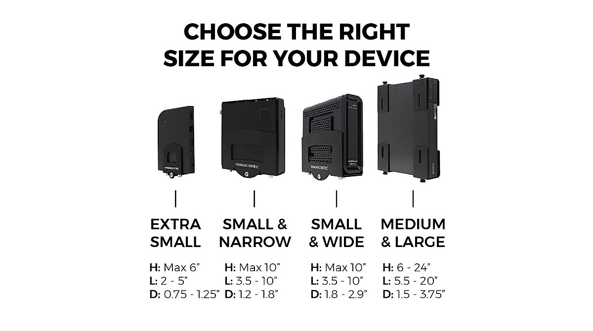 Adjustable Wall Mount for Cable Boxes & Modems