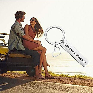 MAOFAED Couple Jewelry Gift for Boyfriend Love You Mean It Valentines Day Gift for Her