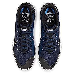 Nike Men's Alpha Huarache Elite 3 Low Baseball Cleat (7.5, College Navy/White/Photo Blue/Black)