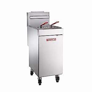 Vulcan LG400-1 45-50 lb. Capacity Free-Standing Natural Gas Fryer