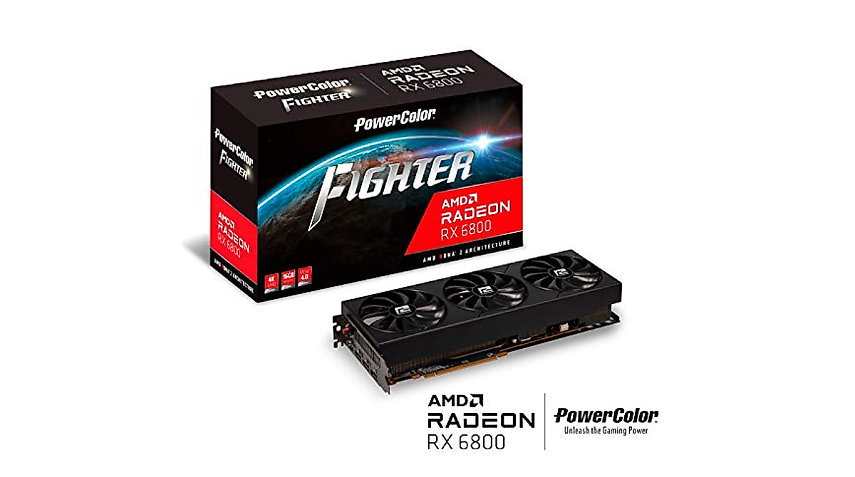 PowerColor Fighter AMD Radeon RX 6800 Gaming Graphics Card - 16GB GDDR6