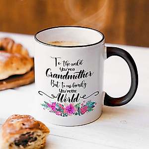 Fatbaby Grandma Birthday Gifts Mug for World Best Grandmother,Mother's Day Grandma Coffee Mug for Nana, Abuela, Granny, Mimi from Grandson,Granddaughter, Grandkids, Grandchildren