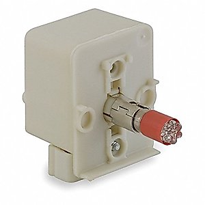 Schneider Electric Red Lamp Module with Bulb, Lamp Type: LED, 120VAC/DC Lamp Module Voltage