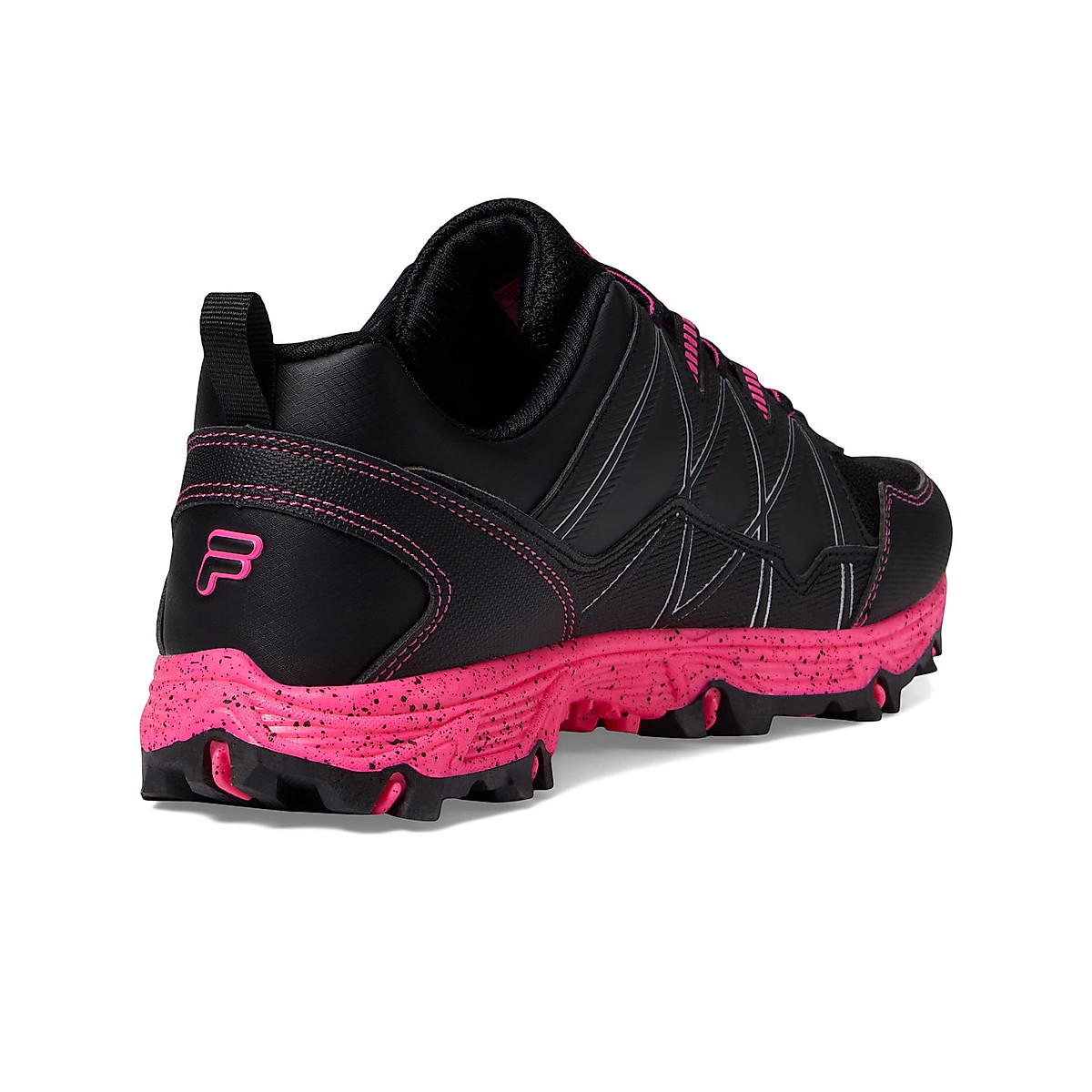Fila at Peake 24 TN Black/Pink Glo/Metallic Silver 6.5 B (M)