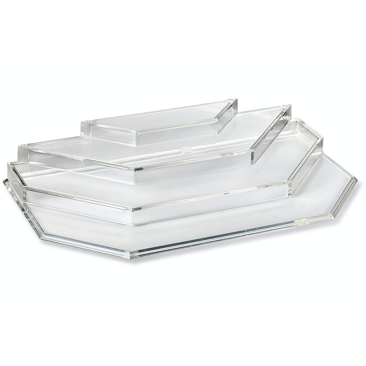 byAlegory Acrylic Mini Perfume & Mini Scented Oils Organizer & Vanity Display 4 Tiers for Storing Mini, Travel Size, Rollerball Beauty Perfume Bottles - Clear