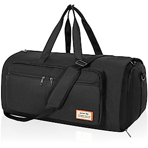 AKOZLIN Carry on Garment Bag 3 in 1 Duffle Bag 57L Travel Suit Dress Shoes Carrier Storage Bag For Men Women Overnight Weekender Travel Bag Large