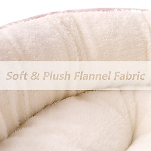 Love's cabin Round Donut Cat and Dog Cushion Bed, 20in Pet Bed for Cats or Small Dogs, Anti-Slip & Water-Resistant Bottom, Super Soft Durable Fabric Pet Beds, Washable Luxury Cat & Dog Bed Pink