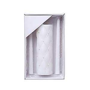 Hosley 11.5" High White Wedding Unity Candle Set. Great for Weddings Party Special Events and Emergency Lighting Reiki Spa Meditation. W5