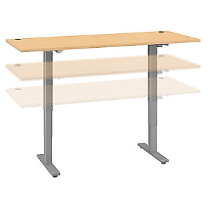 Bush Business Furniture Move 40 Series Height Adjustable Desk, 72W x 30D, Natural Maple