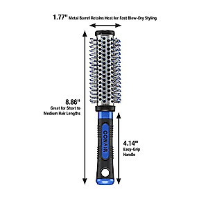 Conair Salon Results Hairbrush for Blow Out - Hair dryer round brush - Metal Bristles - Ideal for shorter hair lengths