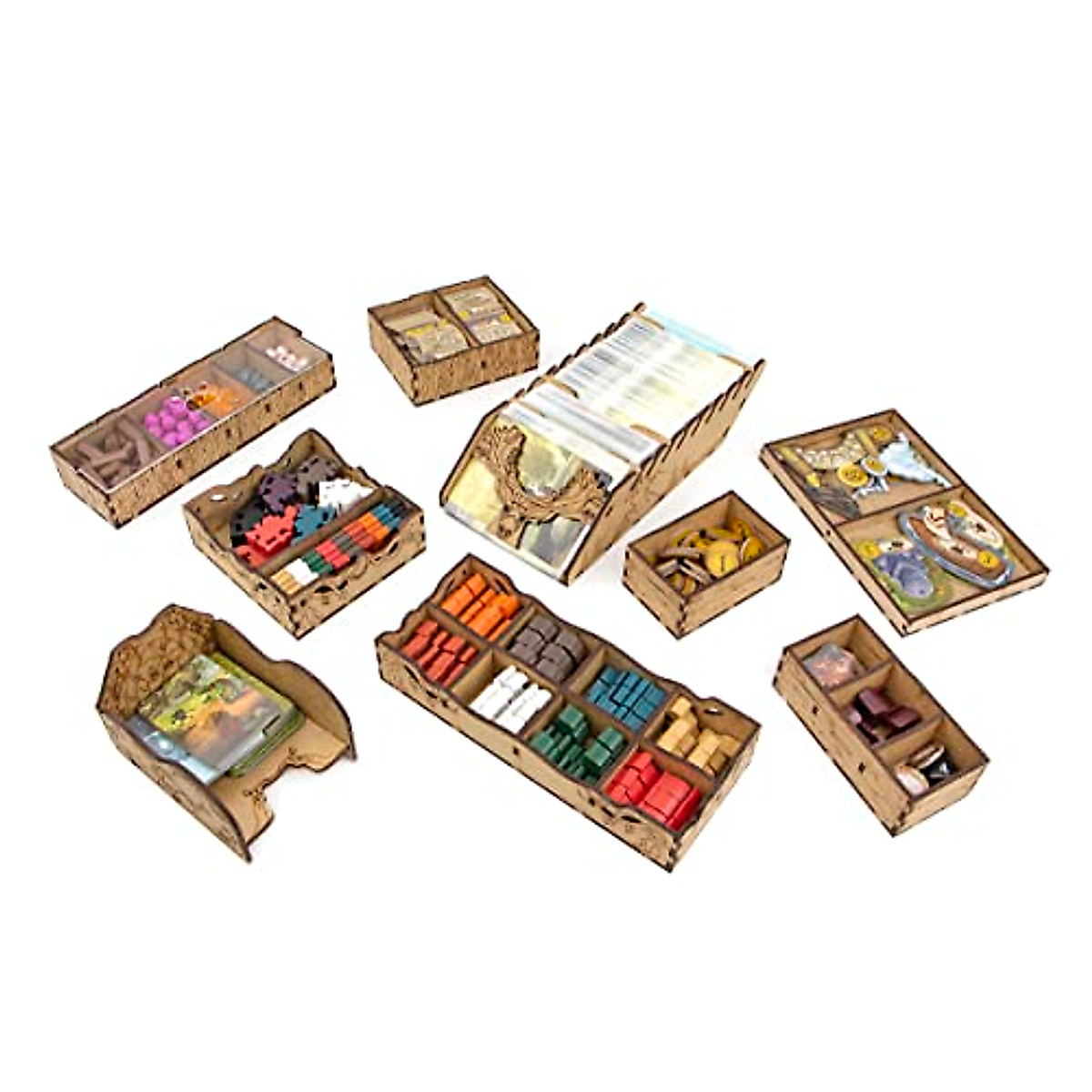 TowerRex Storage Organizer for Everdell and Expansions - Storage for Everdell - Organizer Kit Token Box Card Insert