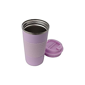 Sip+Sea Dominica 18 oz Stainless Steel Travel Coffee Mug with Flip Lid and Silicone Sleeve | Double Wall Vacuum Insulated