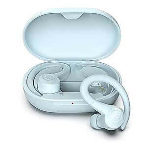 JLab Go Air Sport, Wireless Workout Earbuds Featuring C3 Clear Calling, Secure Earhook Sport Design, 32+ Hour Bluetooth Playtime, and 3 EQ Sound Settings (Light Blue)