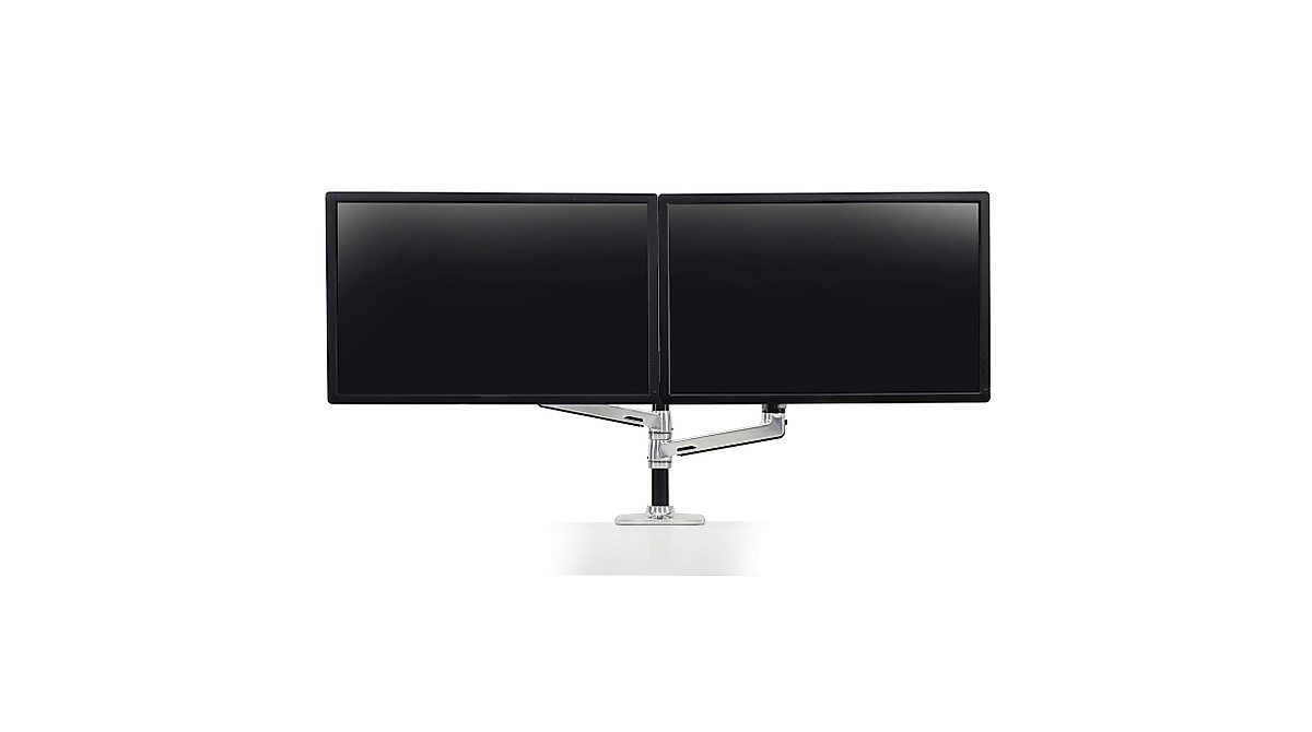 Ergotron LX Dual Monitor Arm for Up to 24-Inch Screens | Space-Saving ...