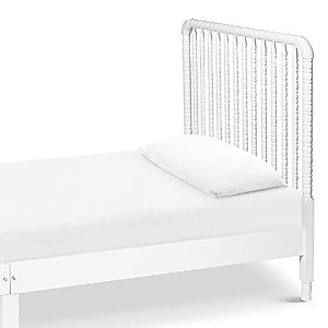 DaVinci Jenny Lind Twin-Bed with Wood Spindle Posts in White-Mattress Support Slats Included