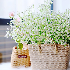 DYYHSDPU Baby Breath Artificial Flowers Bulk(12 pcs) Upgrade Faux Flowers Gypsophila, for Home Garden Decoration, Wedding Party, DIY Bouquet Filler. (White)