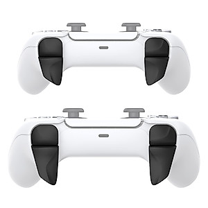 PlayVital Blade 2 Pairs Shoulder Buttons Extension Triggers for ps5 Controller, Game Improvement Adjusters for PS Portal Remote Player, Bumper Trigger Extenders for ps5 Edge Controller - Black