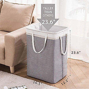 LYZOLICS 72L Collapsible Laundry Hamper, Large Laundry Basket with Lid and Removable Bag, Foldable Dirty Clothes Hamper with Handles for Bedroom Bathroom Closet Toys Clothing Organization (Brown)