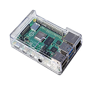SB Components Raspberry Pi 4 Model B Clear Case - Access to All Ports