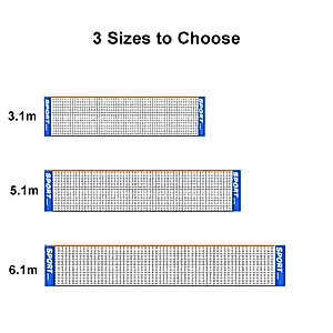 Ragyzity Badminton Pickleball Net, Polyester Badminton Net Replacement, Kids Adult Volleyball Training Net for Tennis, Volleyball, Only Tennis Net,No Include Pole (3.1m)
