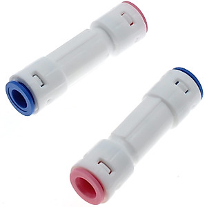 1/4 Inch Quick Connect Check Valve 4 Pcs One-way Through Water Purifier Check Valves for RO Pure Water Reverse Osmosis System[FDXGYH,White]