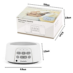 Sleep Sound Machine, White Noise Machine for Sleeping, 24 Soft White Sounds, Suitable for Kids and Adults by Skatolly