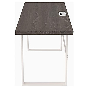 Signature Design by Ashley Dorrinson Modern Farmhouse 47" Home Office Writing Desk, Gray & White