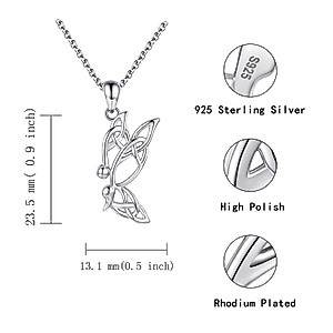 Semicolon Butterfly Necklace Survivor Encouragement Story Isnt Over Yet Struggle Depression Inspired Necklace 925 Silver Pendant Jewelry Gift for Women (Silver)