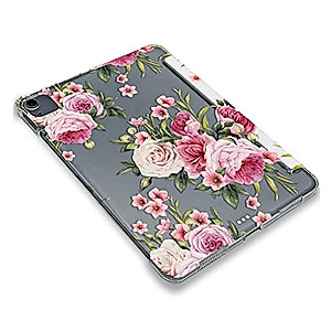 Cute Pink Roses Bouquet Flower case Compatible with iPad Mini Air Pro 7.9 8.3 9.7 10.2 10.9 11 12.9 inch Pattern Cover New 2022 2021 Trifold Stand 3 4 5 6 7 8 9 Generation 467 (10.2" 7/8/9 gen)