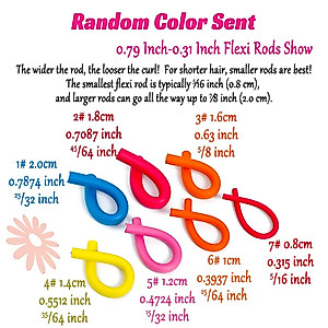 Royota 30PCS 9.45" Flexible Foam Curling Rods, Twist Heatless Hair Rollers for Women, Girls, Long and Short Hair, Sleep-In (0.71 x 9.45 Inch, Random Color)