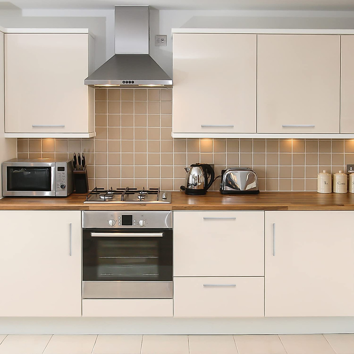 Ravinte 10 Pack 8 Inch Kitchen Square Cabinet Handles Satin Nickel Cabinet Pulls Brushed Nickel Drawer Pulls Kitchen Cabinet Hardware Kitchen Handles