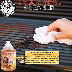 Quality Chemical Oven Cleaner & Grill Cleaner - Heavy-Duty/Fast Acting & Easy to Use/Degreaser/Heavy Duty Oven Cleaner/Best Oven Cleaner/Made in USA - 1 Gallon Combo