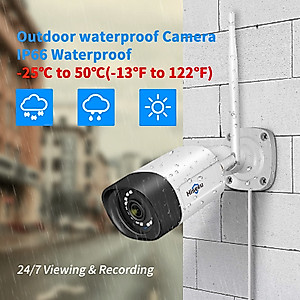 Hiseeu Security Cameras Wireless Outdoor System 5MP PTZ&Bullet Cameras IP66 Waterproof -Night Vision Motion Alert with 1TB Storage WiFi Security Camera No Monthly Fees