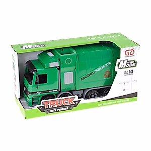 14” Large Garbage Truck Toy Big Construction Vehicle Toy Friction Powered Oversized Pretend Toy Gifts Toy for Toddlers Boy Toys Age 5-6 Years Old