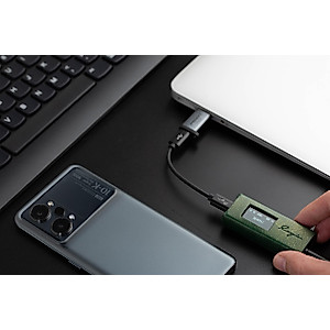 CAYIN RU7 Portable USB DAC/Amp Dongle with 1-Bit Resistive Ladder DAC, DSD64/128/256 Support, OLED Screen, and Included Leather Case