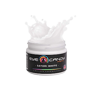 Eye Candy White Resin Pigment Paste"Satori White" (3 oz Paste / 4 oz Jar) | Create Cells and Lacing | Epoxy, Resin Art Paste | Highly Pigmented