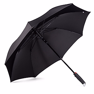 LifeTek New Yorker FX1 Large Umbrella for Rain - 54 Inch Windproof Golf Umbrella Automatic Open Premium Quality Construction Perfect for 2 People Wind Resistant Fast Dry Canopy Strong and Sturdy for Men and Women to Keep You Dry