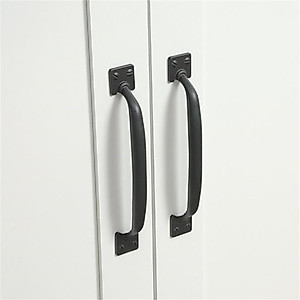 BOWERY HILL Contemporary Engineered Wood Sewing Craft Table in Soft White